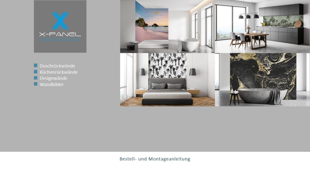 X-PANEL Duschrückwand Montageanleitung zum Download